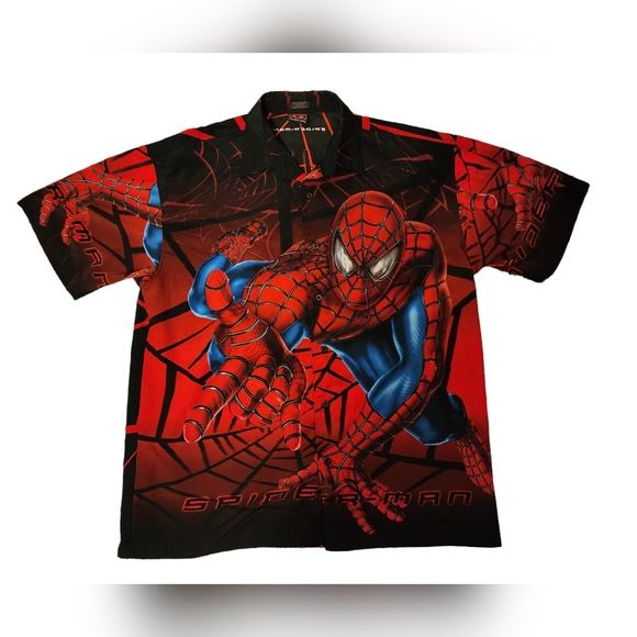 Marvel | Shirts | Vintage Spiderman Shirt Adult Large Marvel All Over ...